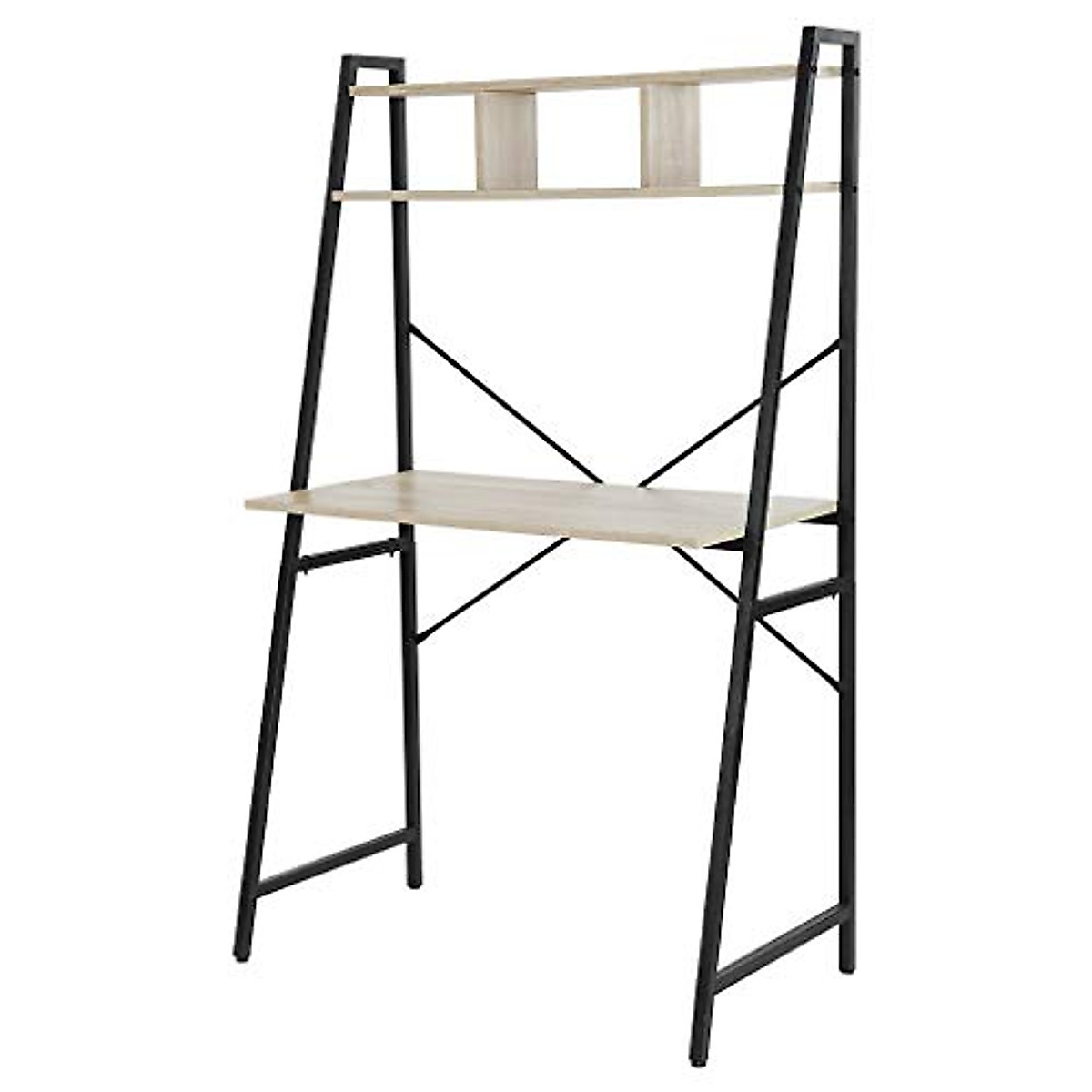 Desktop Computer Desk, Home Office Decor Ladder Desk Study Writing Table Computer Gaming Table Bedroom Laptop Table, Student Study Reading Writing Desk PC Laptop Table for Living Room (Khaki)