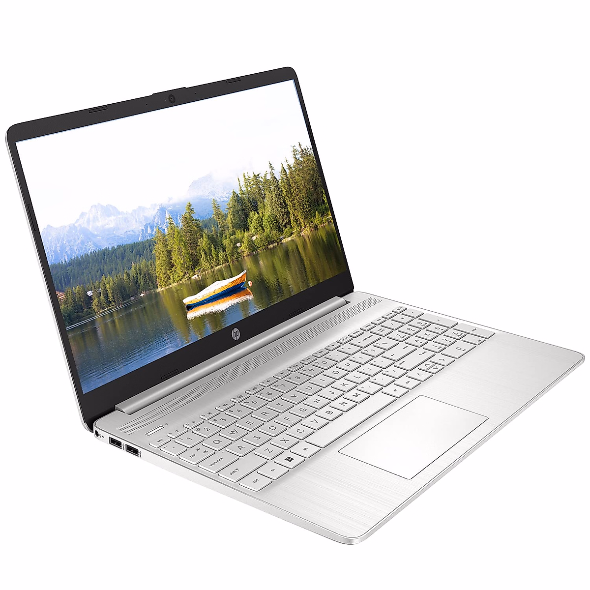 HP 15 Notebook, 15.6" HD Screen, Intel Core i3-1115G4, 16GB DDR4 RAM, 1TB PCIe SSD, Webcam, HDMI, SD Card Reader, Wi-Fi, Windows 11 Home, Natural Silver