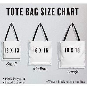 Personalized Tote Bag for Kids - Woodland Animals, Custom Name/Text, Reusable w/ Straps, Canvas Cloth Fabric, Customized Gift Idea for Boys/Girls/Children, Birthday/Christmas/Holiday Present, 13x13"