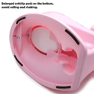 HTTMT- Classic Portable Pink Realistic Toddler Potty Training Toilet w/Flushing Sound Baby Chair Seat Kid [P/N: ET-BABY004-PINK]