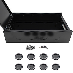 Electriduct 2U Wall Mount Rack Enclosure Network Cabinet Solid Door Black Powder Coated Steel with Lock