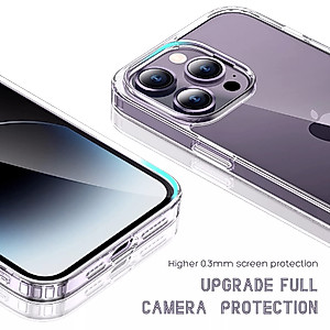 iPhone 14 Pro Max Clear Case. Transparent Hybrid Acrylic Protective Cases for iPhone 14 Pro Max.Screen Size (6.7)