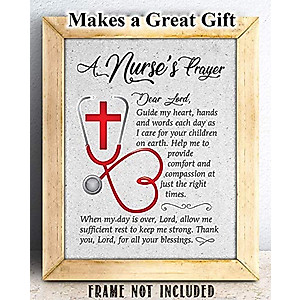 Dear Lord - A Nurse's Prayer - 11x14 Unframed Art Print - Great Gift For Nurse's Day and Home and Office Decor Under $15