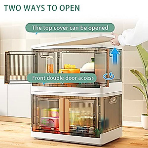 Luseba Storage Bins with Lids 3 Pack - Collapsible Plastic Storage