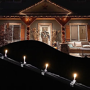 Wazitin Gutter Hooks Clips for Hanging Outdoor Lights Christmas Lights Gutter Hooks Galvanized Holiday Lights Roof Hooks for Festival Christmas Decoration Outside String Lights (150Pcs,11mmx19mm)