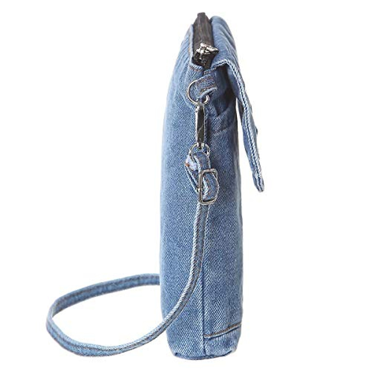 AOCINA Small Denim Purse Blue Jean Purse Denim Crossbody Bags for Women Small Purse for Teenager girls(C-Light Blue)