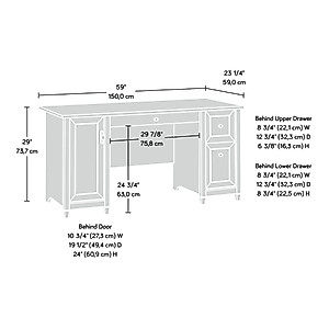 Sauder Edge Water Computer Desk, Auburn Cherry