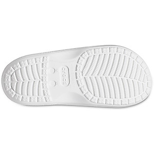 Crocs Unisex Men's and Women's Baya Two-Strap Slide Sandals, White, Numeric_13 US