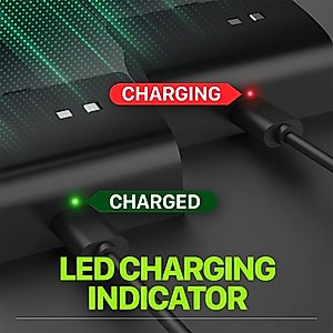 Fosmon Rechargeable Battery Pack Compatible with Xbox Series X/S Controllers (Not for Xbox One / 360) Controller (2 Pack), Works with Fosmon Charging Dock C-10765/C-10769/C-10773/C-10774 - Black