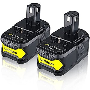 CEENR 2 Pack P108 6.0Ah Replacement for Ryobi 18V Battery Compatible with Ryobi ONE Plus 18 Volt Lithium Batteries One+ P108 6Ah P102 P105 P104 P108 P109 Fan Leaf Blower Cordless Power Tool Battery