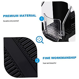 ULTECHNOVO 2pcs Propeller Plastic Organizers Rotating Rack Mount Plastic Water Bottles Drink Holder Drink Propeller Tool Can Storage Organizer Pantry Soda Black To Rotate Display Rack