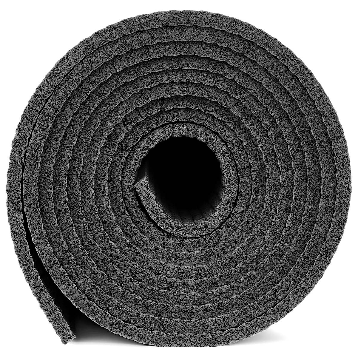 YogaAccessories 1/4" Thick High-Density Deluxe Non-Slip Exercise Pilates & Yoga Mat, Black