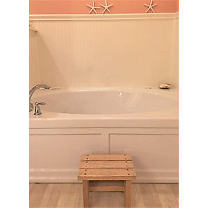 Classic Amish Reclaimed Wood Stool. Natural, Rustic, Solid. Versatile Home Decor Piece. Handmade in USA. Step/Sitting/Footstool/Plant Stand.