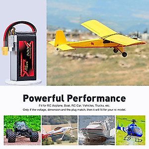 Zeee Premium Series 3S Lipo Battery 4200mAh 11.4V High Voltage Shorty Battery 120C with XT60 Plug Soft Case HV Lipo Compatible with Rock Crawler Helicopter Airplane Drone Boat Racing Models(2 Pack)