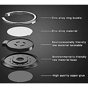 SFDO Cell Phone Mobile Ring Holder Finger 360 Rotation Metal Ring Grip for Magnetic Car Mount Compatible with All Smartphone - Blue