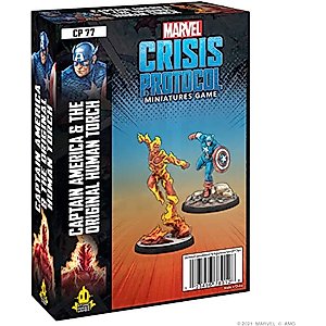 Marvel: Crisis Protocol Captain America & The Original Human Torch Character Pack - Unite Iconic Heroes! Tabletop Superhero Game, Ages 14+, 2 Players, 90 Minute Playtime, Made by Atomic Mass Games