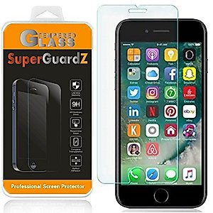 [2-Pack] For iPhone SE (3rd / 2nd Gen, 2022 / 2020) / iPhone 8 / iPhone 7 Screen Protector Anti Blue Light Tempered Glass [Eye Protection], SuperGuardZ, 9H, 0.3mm, Anti-Scratch, Anti-Bubble [Lifetime Replacement]