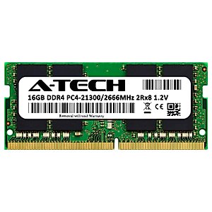 A-Tech 16GB RAM for Alienware 17 R5 Laptop | DDR4 2666MHz SODIMM PC4-21300 260-Pin CL19 1.2V Non-ECC Unbuffered Memory Upgrade Module