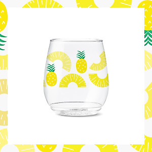 TOSSWARE POP 14oz Vino Let's Fla-mingle Series, SET OF 6, Premium Quality, Recyclable, Unbreakable & Crystal Clear Plastic Printed Glasses