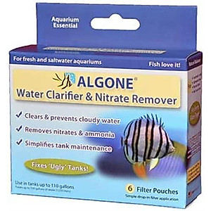 (3 Packs) Large Algone Aquarium Water Clarifier and Nitrate Remover