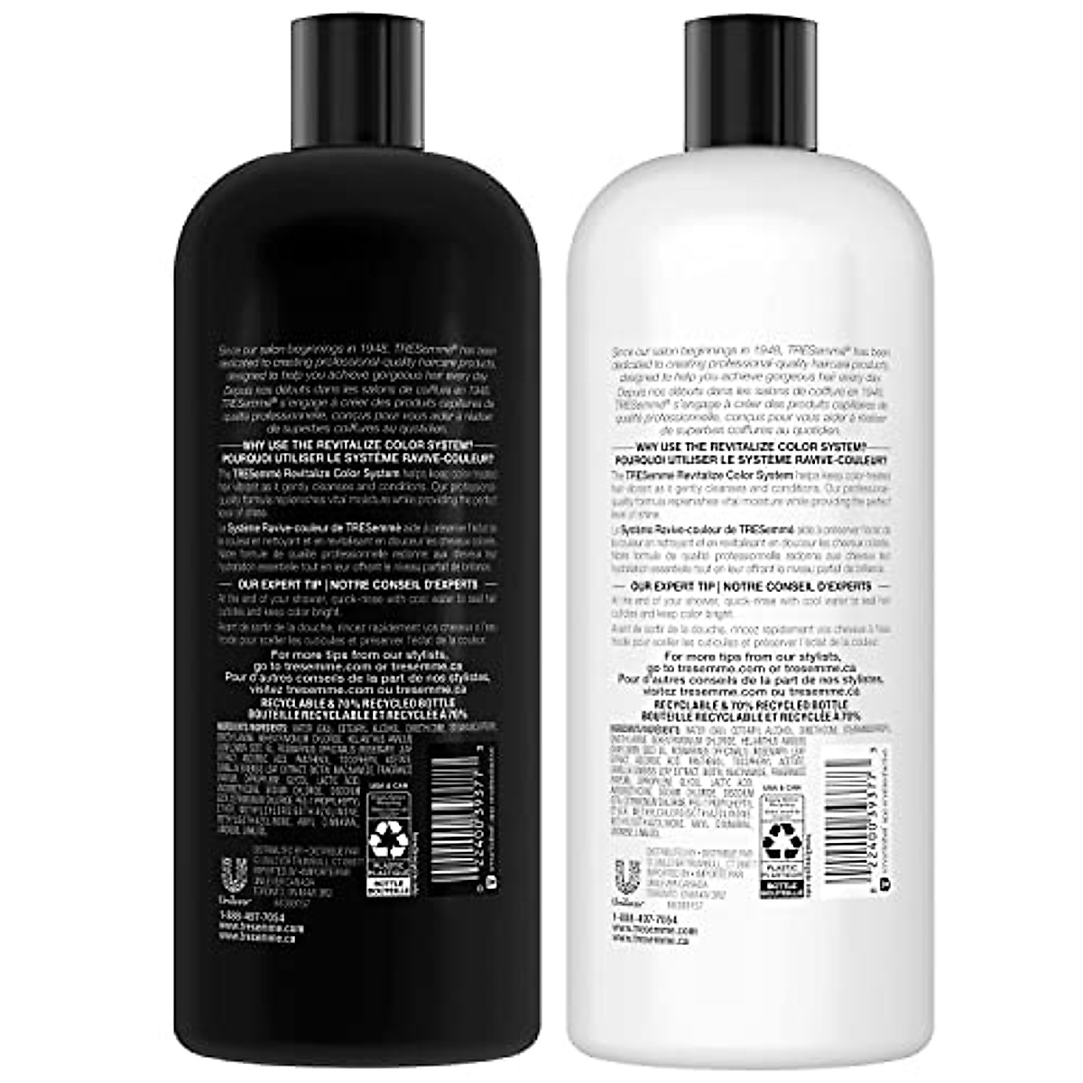 Tresemme Shampoo and Conditioner Set, Color Revitalize, Protects Hair Color for Weeks with Sunflower Seed Oil for Healthy Hair, 28 Fl Oz each
