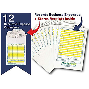 Receipts Organizer & Expense Envelopes. Receipt Organizer Envelopes That Record Business Expenses, Store Receipts and Log Auto Mileage. Organizes Receipts. Saves Taxes. 12/Pack. by PocketCPA.