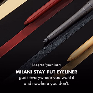 Milani Stay Put Eyeliner - Duchess (0.01 Ounce) Cruelty-Free Self-Sharpening Eye Pencil with Built-In Smudger - Line & Define Eyes with High Pigment Shades for Long-Lasting Wear