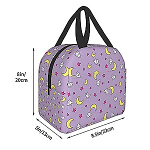 Portable Insulated Tote Lunch Box Lunch Bag for Women Men Boys Girls with Work Picnic Travel, Purple, One Size
