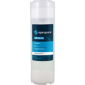 SpiroPure 10x2.5 Polyphosphate Water Filter, Anti-Scale Filter 10 Inch, Hard Water Filter, Scale Inhibitor, Salt Free Water Softener for Shower, Sink, & Whole House