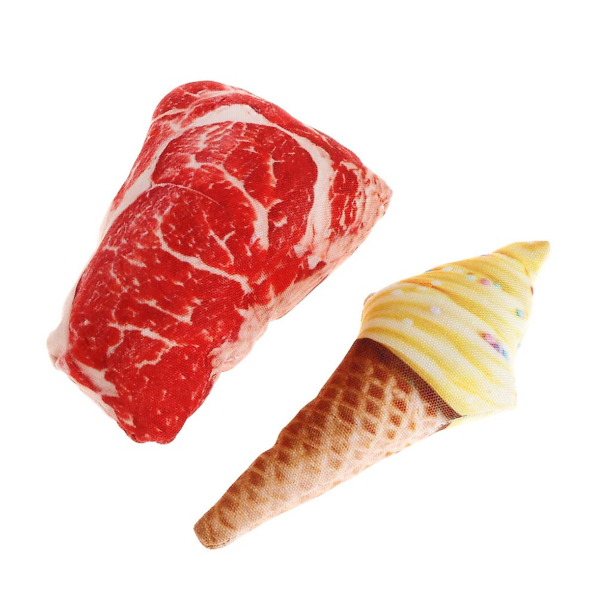 houyifeiqinhu Pet Toy Simulated Meat Ice Cream Food Simulation Squeaky Bite Chew Play Toys Dog Cat Puppy Supplies False Soft Sound Funny Toy 1#