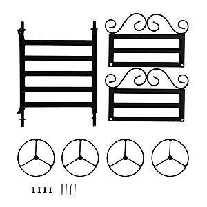 DOEWORKS Fireplace Log Rack Decorative Wheels Fire Wood Carriers Heavy Duty Firewood Holder Stand for Indoor/Outdoor Fire Place