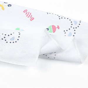 HOULIFE Kids Cotton Handkerchiefs, 100% Soft Handkerchieves Cartoon Printing Small Cute Hankies for Children Girls Boys 12PCS