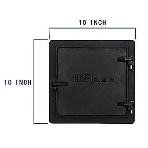 Hi Flame Fireplace Cast Iron Chimney Clean Out Door 8 by 8 Inch