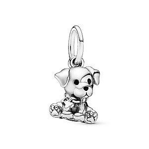 PANDORA Labrador Puppy, Black Enamel