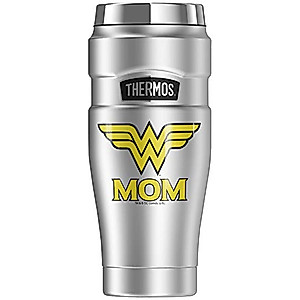 THERMOS Wonder Woman Wonder Mom Logo, STAINLESS KING Stainless Steel Travel Tumbler, Vacuum insulated & Double Wall, 16oz