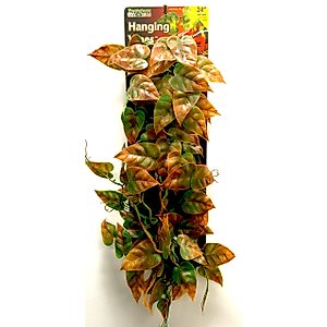 Penn-Plax Reptology Decorative Hanging Terrarium Plant Vines for Reptiles and Amphibians – 24” Length – Green & Orange