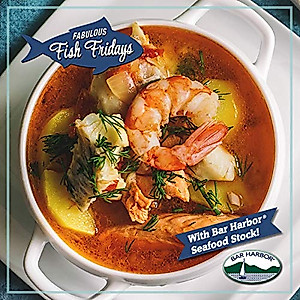 Bar Harbor Seafood Stock - Maine Seafood Essence, Gluten-Free, All-Natural Ingredients - Ideal for Soups, Stews, and Seafood Dishes - 15 oz Can (Pack of 6)