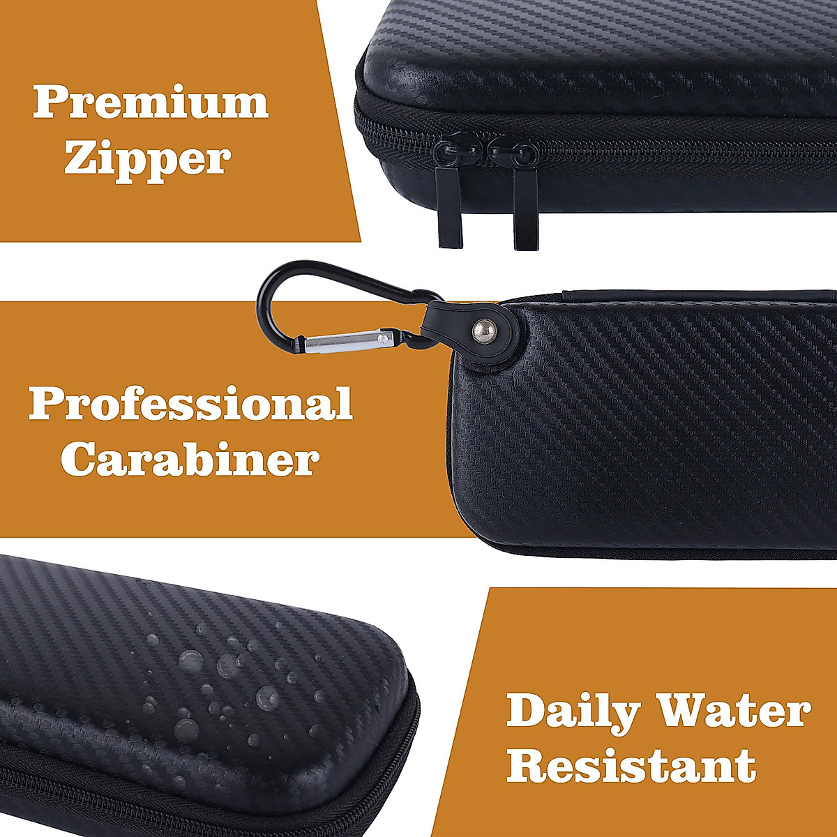 Wolfteeth Vape Case Holder, Vapor Carrying Case, Smell Proof Case Bag Container Pouches, Vape Mods Device Vapes Pen Tank Accessories Fall Gifts For Men Women, Black