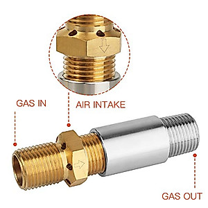 EXCELFU Fire Pit Installation Kit with 1/2" Chrome Key Valve, Propane Gas Fire Pit Valve Control System Kit Hose Assembly Replacement for Propane Gas Connection, 150K BTU Max