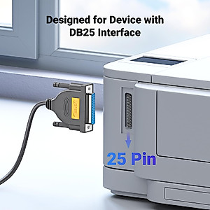 UGREEN 6ft USB to DB25 Parallel (25 Pin) Printer Cable Adapter 6FT Male to Female Connector DB25 IEEE 1284 Converter for Old Printer Support Windows 7/8/10/11/Mac/Linux