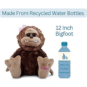 The Petting Zoo Bigfoot Girl Stuffed Animal Plushie, Gifts for Kids, Wild Onez Wildlife Animals, Bigfoot Ape Plush Toy 12 inches
