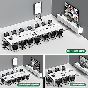 WYRESTORM Conference Room Camera System 120° FOV 4K Webcam with Auto Framing, Presenter/Speaker Tracking, Video Bar 3.5mm Audio Out Dual Stereo Speakers, Cascaded Mics Up to 3 Times for Various Room