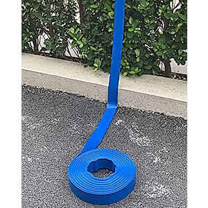 1 IN x 50 FT Pool Backwash Hose, Heavy Duty Flat Discharge Hose, Weather and Burst Resistant, Best Pool Hoses for Inground Pools, Pool Filter Hose & Pool Drain Hose