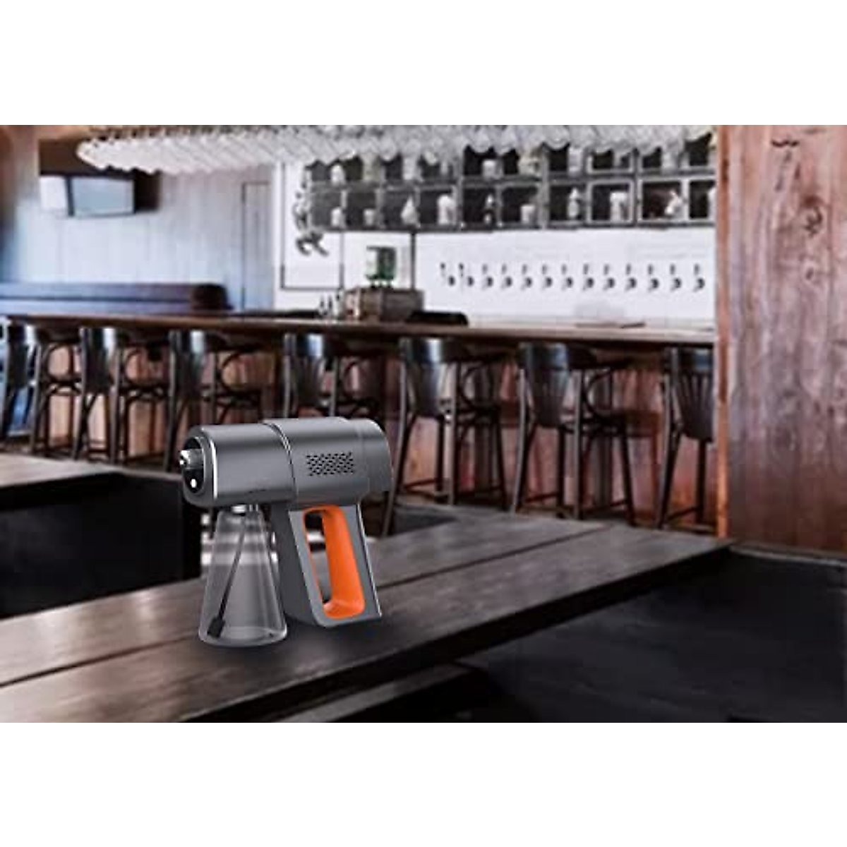 Handheld Induction Nano Fogger Machine，Sanitizer Spray Machine, Electrostatic Sprayer， Electrostatic Atomizer Sprayer，Cordless Nano Steam for Home Office Garden use (Gray)