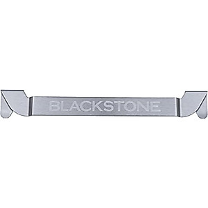 Blackstone 5188 Rear Gate, 3 Magentic Hooks and Tool Combo, Flat Top Griddle Accessories, Stainless Steel Barbeque Cooking Utensil Holder and Grease Guard, 1, Silver