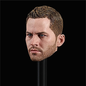 1/6 Scale Male Head Sculpt,European Strong Man Handsome Man Head Carved Carving for 12inch Action Figure Body Collectible (B)