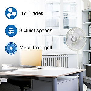 Air King 9126 16-Inch Adjustable Oscillating Pedestal Fan