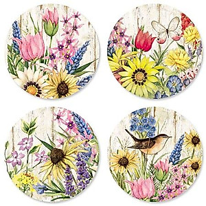 Bright & Beautiful Birthday Seals by Susan Winget - Set of 24 Envelope Seals, 1 1/2 Inch Diameter