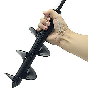 Auger Drill Bit for Planting 4"x12",Garden Plant Flower Bulb Bedding Planter Auger Spiral Drill Bit,Easy Planter Garden Auger,Post Hole Digger for 3/8” Hex Drive Drill
