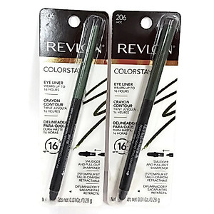 (2 PACK) Revlon Colorstay Eye Liner, #206 Jade, 0.01 oz.